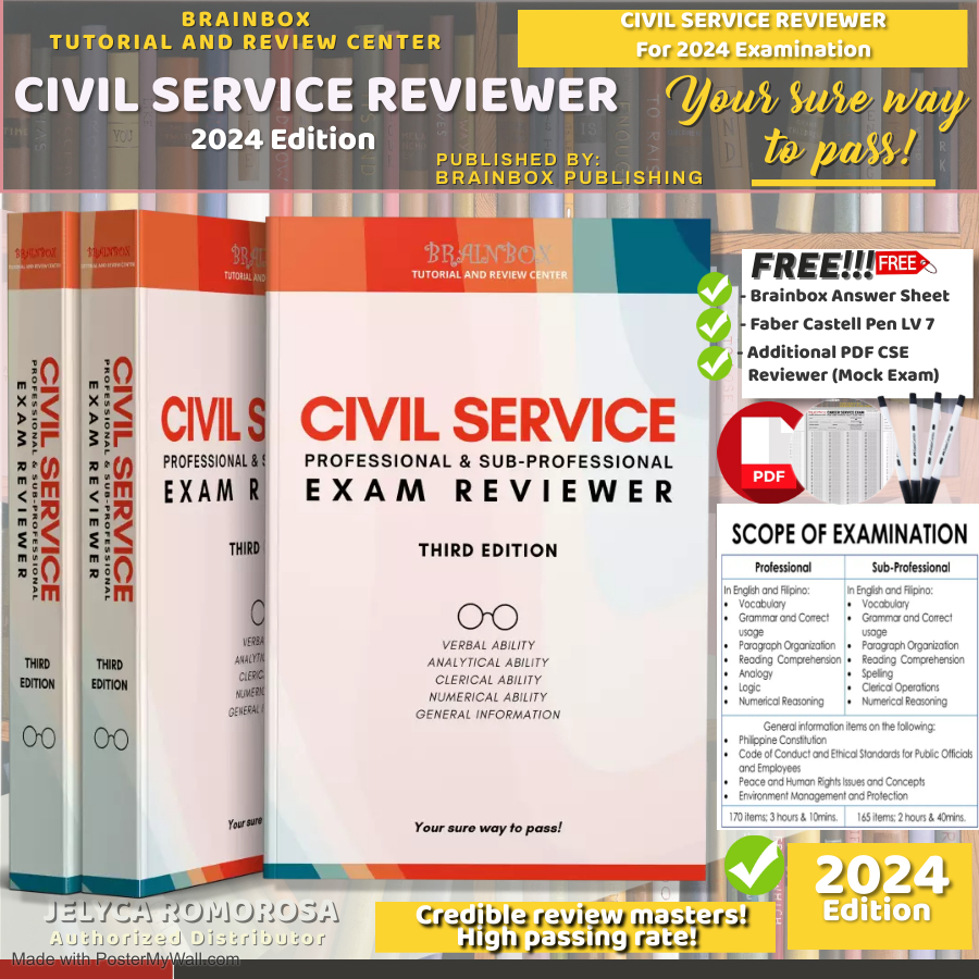 Brainbox Civil Service Reviewer (For 2024 Examination) 3rd Edition ...