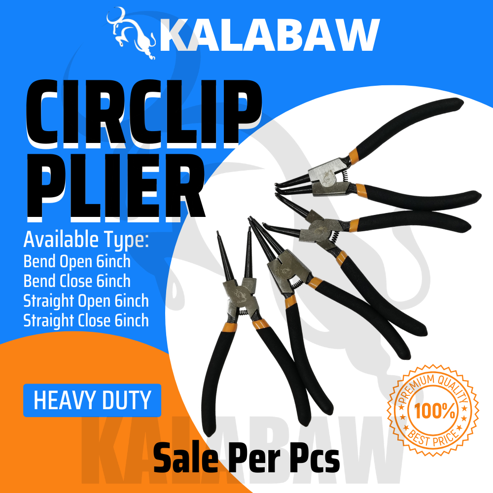 1Pcs Kalabaw Circlip Pliers Bent Open Circlip Plier 6" External curved ...