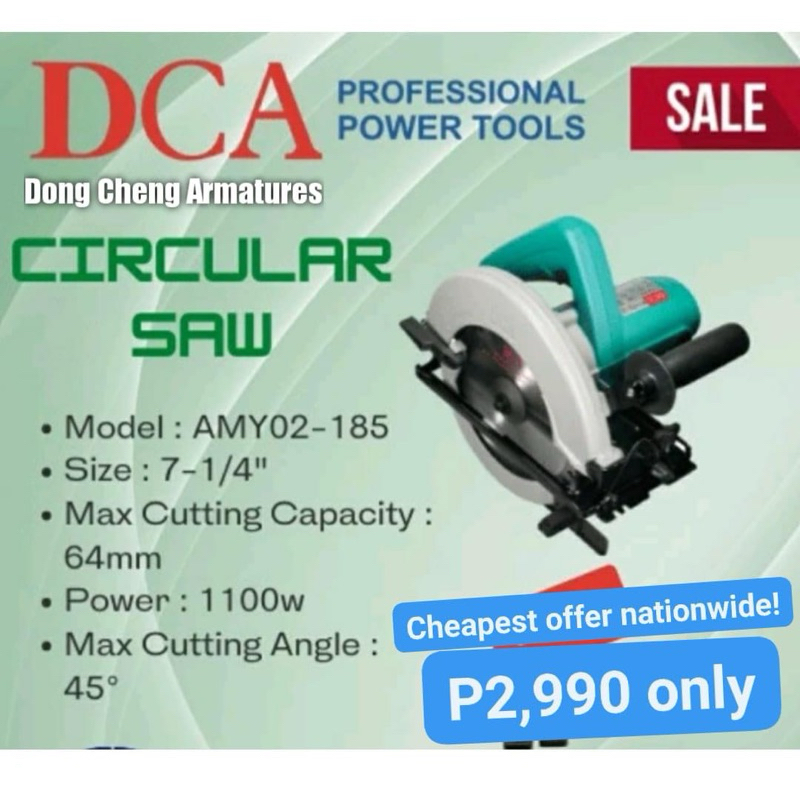 DCA Circular Saw 7 1/4" | Shopee Philippines