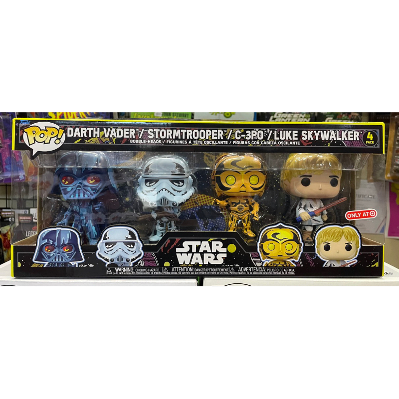 Funko Pop Target Exclusive Retro Star Wars Darth Vader, Stormtrooper, C ...