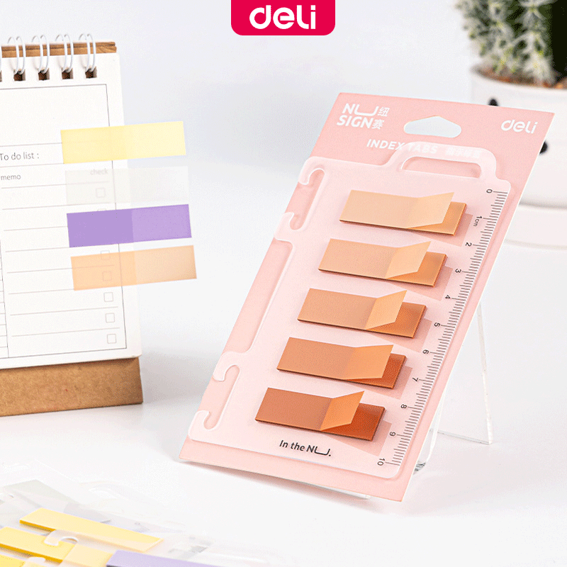 Deli Nusign Sticky Notes 100 Sheets Instruction Label Bookmarks Student ...