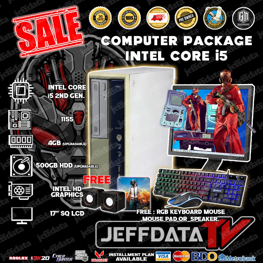 COMPUTER INTEL CORE i5 2ND GEN 1155 4GB 500GB HDD INTEL HD GRAPHICS ...