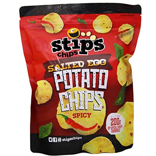 Stip's Chips Spicy Salted Egg Potato Chips 200g | Shopee Philippines