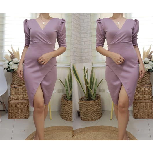 CLASSY MIDI NEOPRENE DRESS BEST FOR FORMAL/SEMI-FORMAL & GRADUATION ...