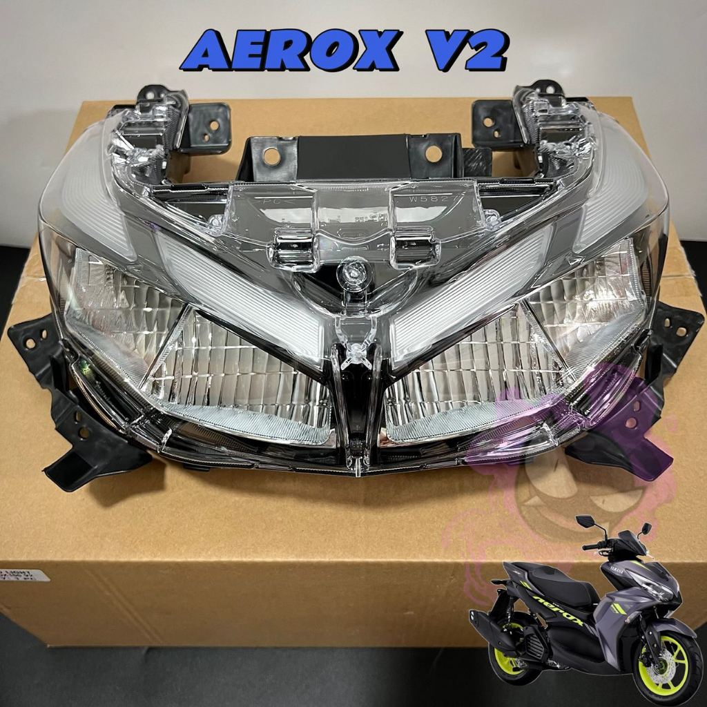 YAMAHA AEROX 155 V2 HEADLIGHT ASSEMBLY Stanley Plug and Play HeadLight ...
