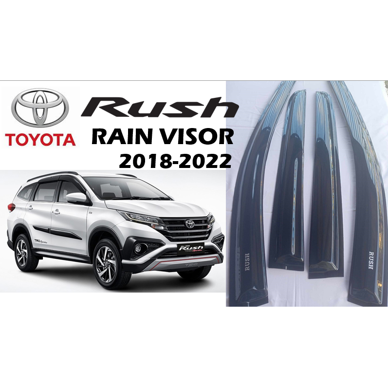 Toyota Rush Rain Gutter premium quality rain visor, for 2018 2019 2020 ...