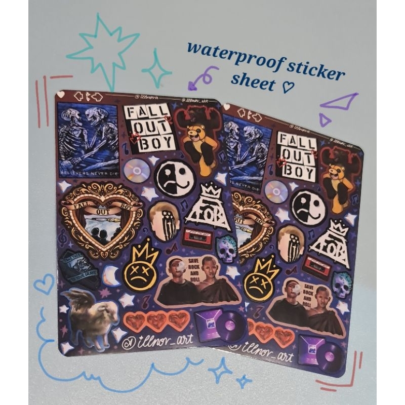 Fall Out Boy Vinyl Stickersheet (Waterproof glossy) | Shopee Philippines
