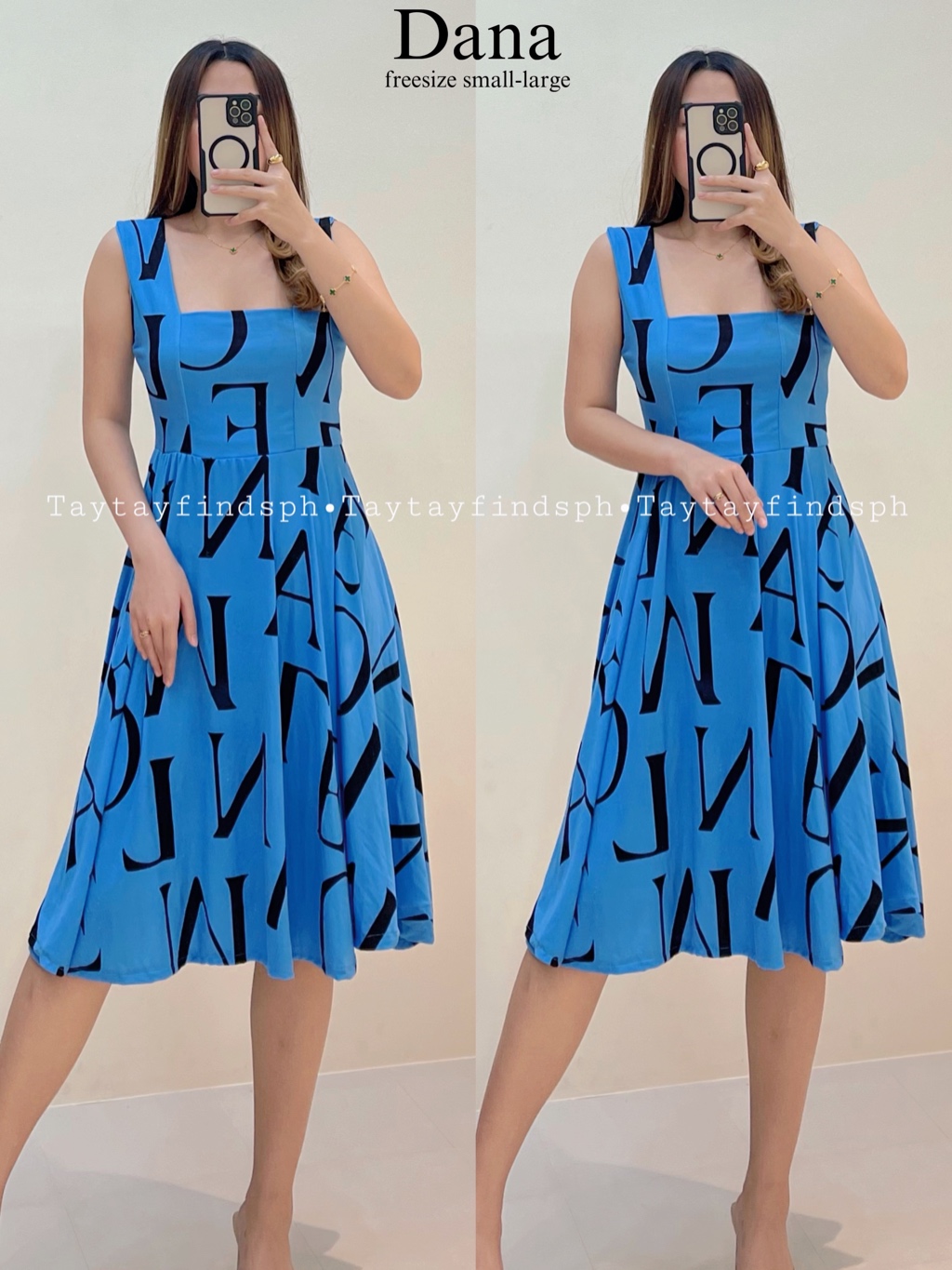 DANA SQUARE NECK FLOWY DRESS | taytayfindsph | Shopee Philippines