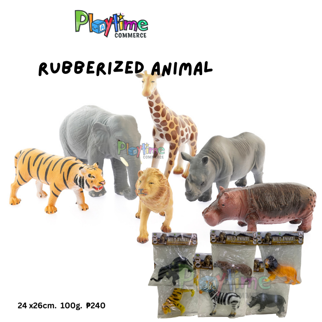 Rubberized Single Animals Farm Wild Animal Toys Science Educational Cow ...