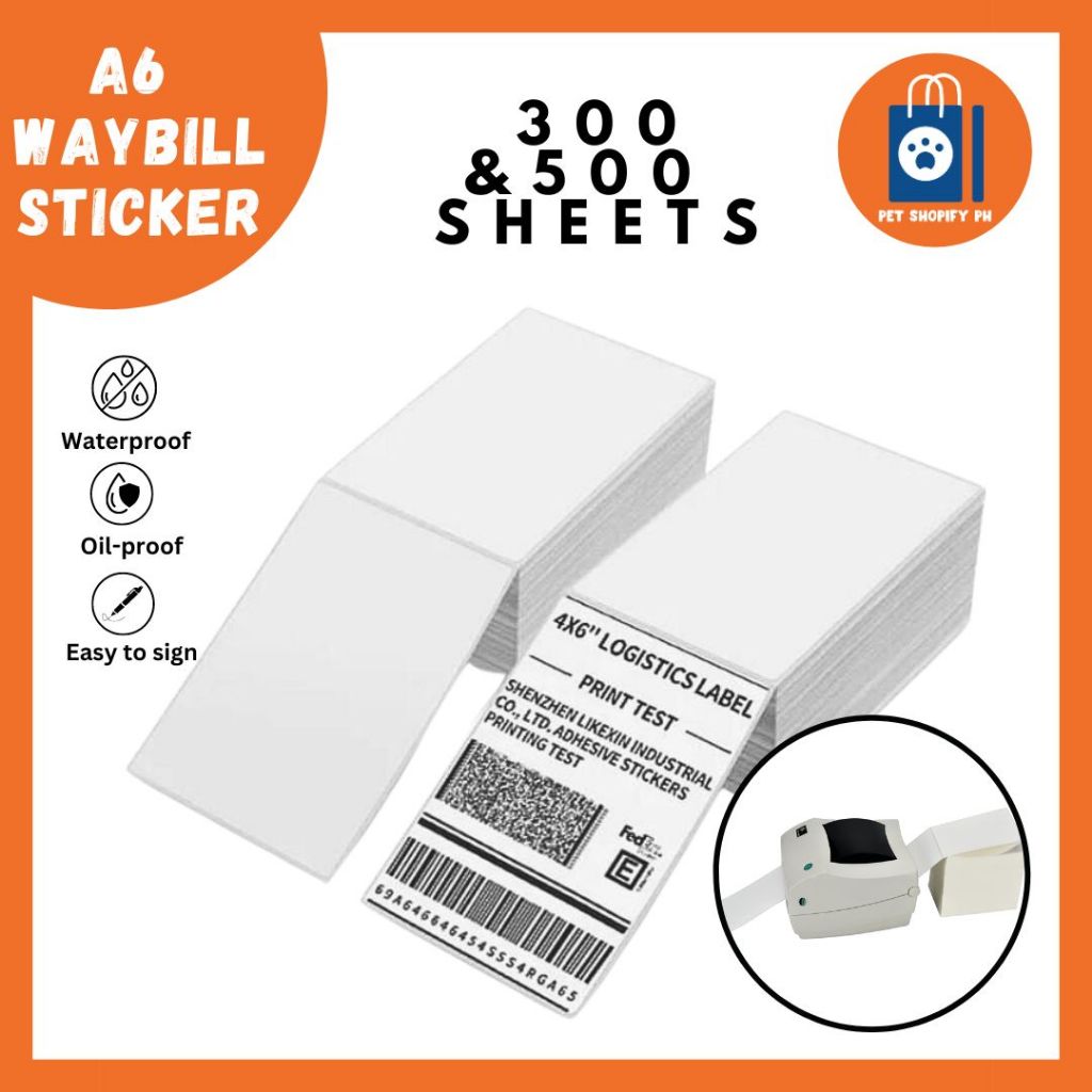 Waybill Sticker FOLD A6 A8 Size Waybill Sticker Thermal Paper Waybill ...