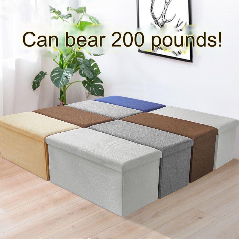 Rectangular Storage Stool Sit Folding Box 31X31X31Cm 76X38X38Cm ...