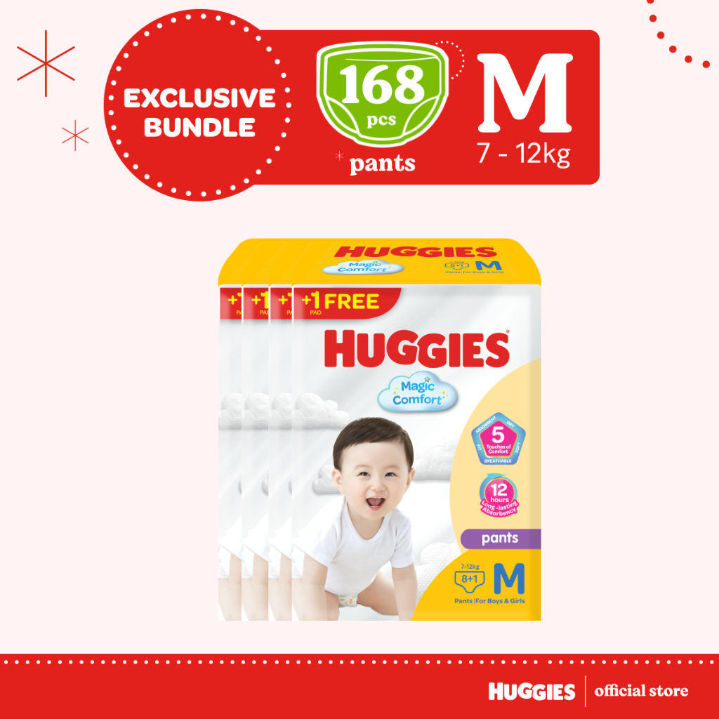 Huggies Magic Comfort Jumbo Medium - 42 pcs x 4 packs (168 pcs ...