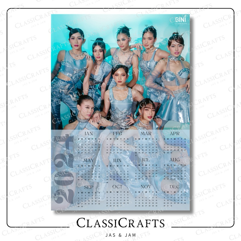 2024 Wall Calendar Bini (A4 size) | Shopee Philippines