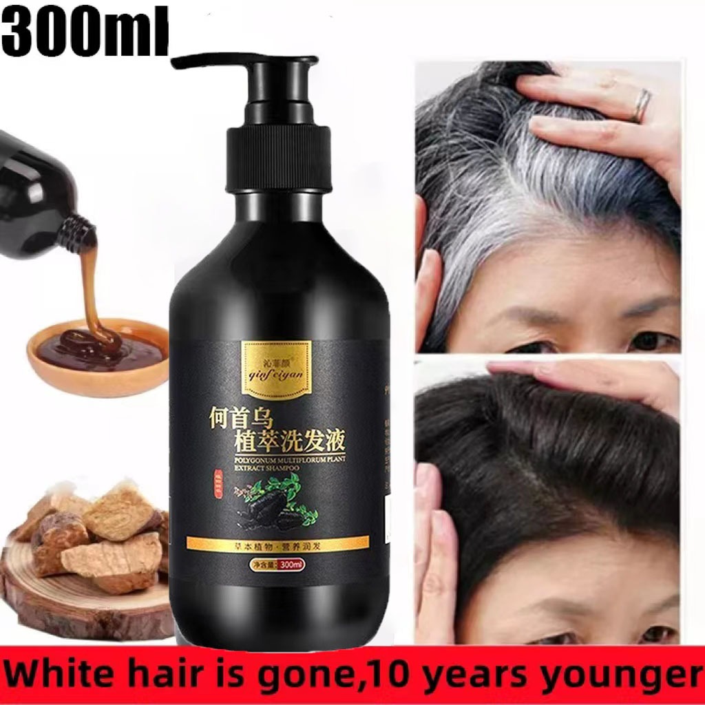 Herbal Natural Polygonum Multiflorum Shampoo Effective White Hair Turns ...