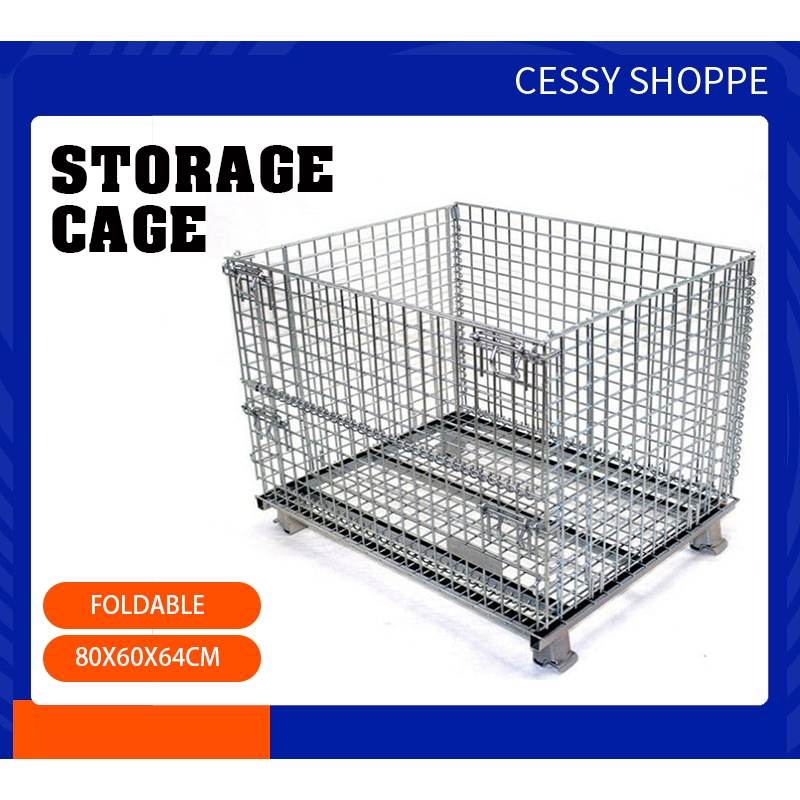 Foldable Storage Cage Heavy Duty Wire Mesh Container Hot Dipped ...