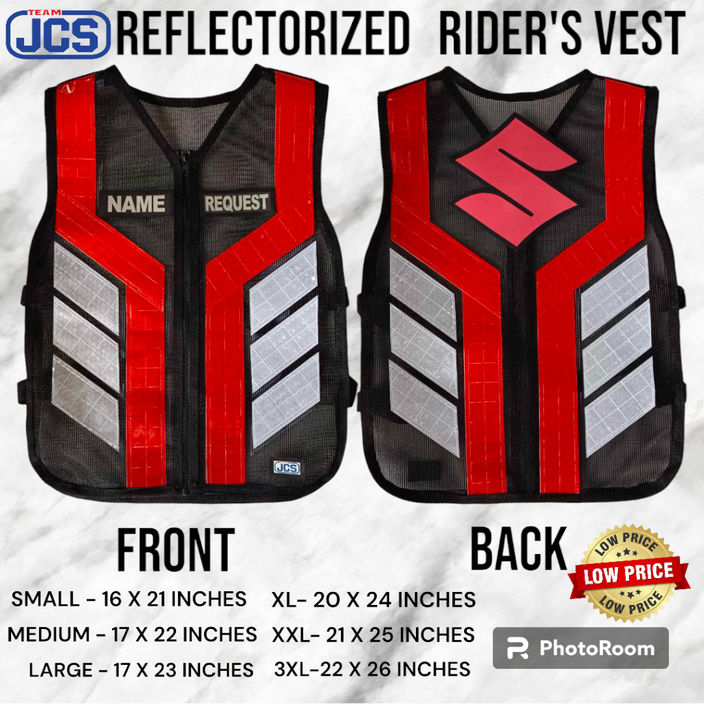 reflectorized vest for riders with name tag | Shopee Philippines