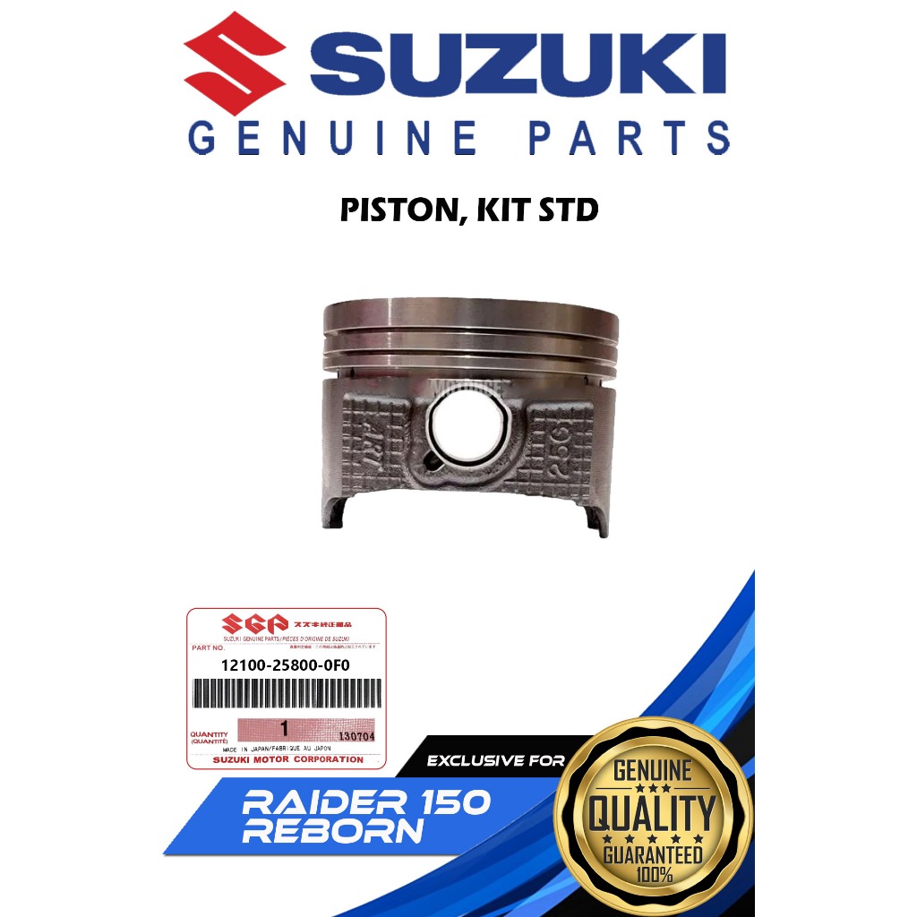 SUZUKI GENUINE PISTON KIT STD FOR RAIDER 150 ( 12100-25800-0F0 ...