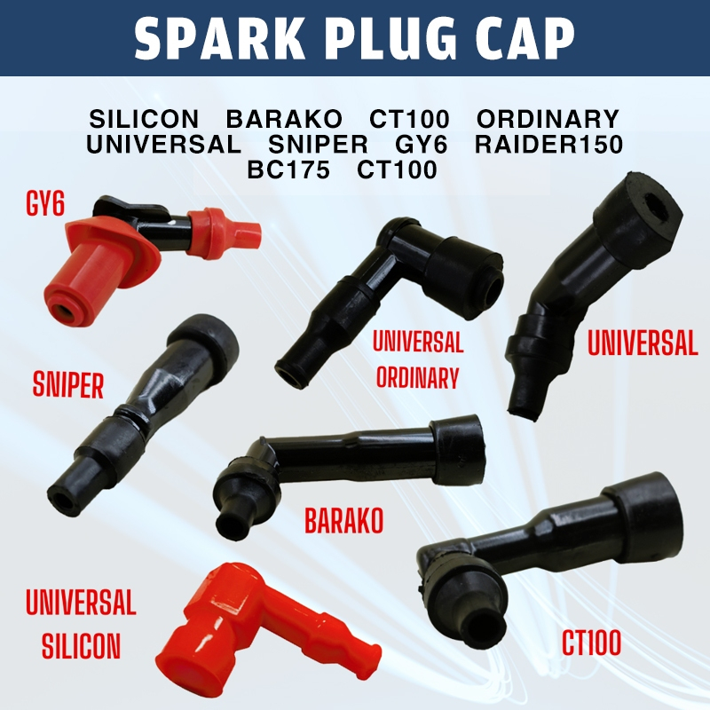 MOTORCYCLE SPARK PLUG CAP [ UNIVERSAL ORDINARY /JELLY TYPE / UNIVERSAL ...