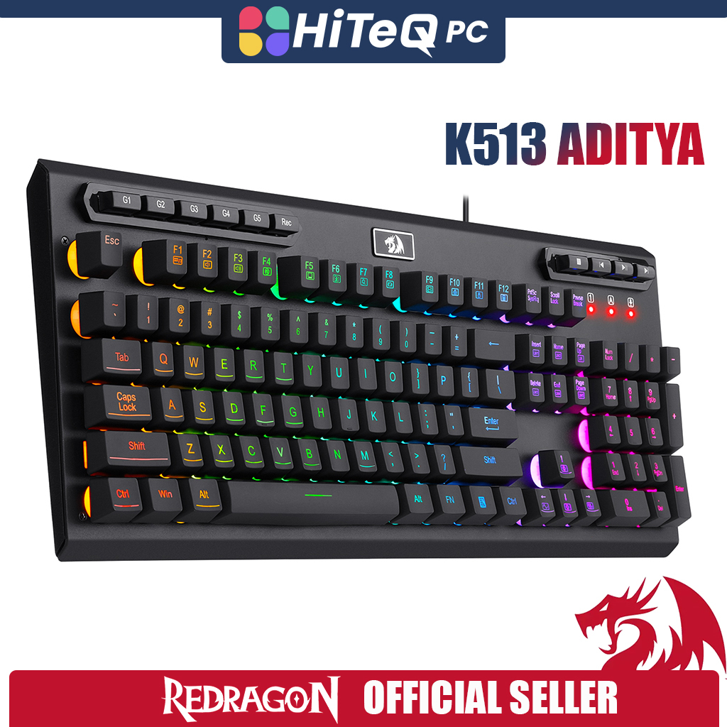 HiteqPC | Redragon ADITYA K513 RGB Gaming Membrane Keyboard | Shopee Philippines