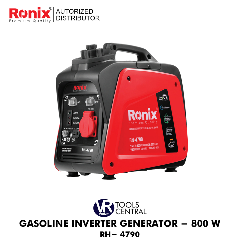 Ronix by VR Prime - Gasoline Inverter Generator - 800 W (RH-4790) | Shopee Philippines