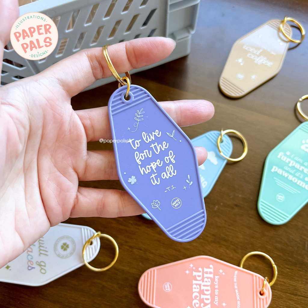 Swiftie Key Chain, Motel Keychain, Taylor Swift Lyrics | Paper Pals ...