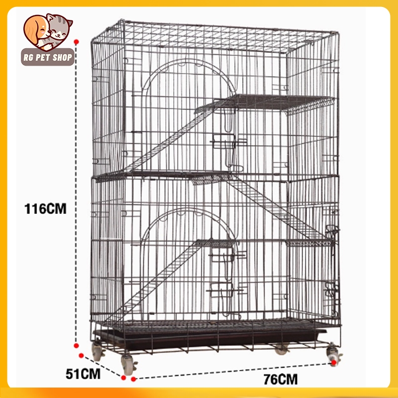 Available Cat Cage 4 Layer Stackable Pet Cage With Wheels Cat House ...