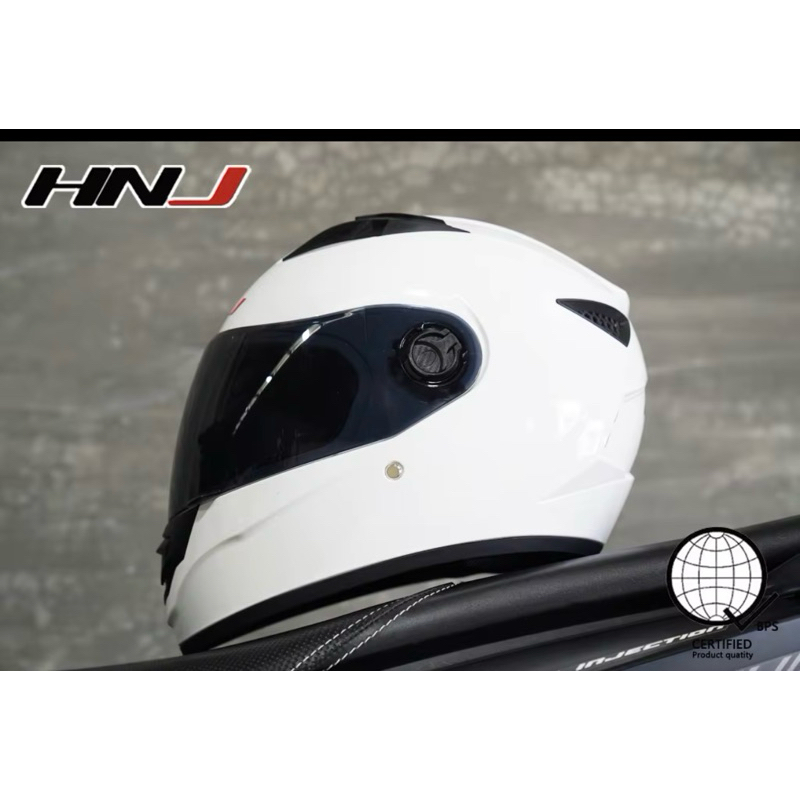 plain white full face helmet (smoke lens ) | Shopee Philippines