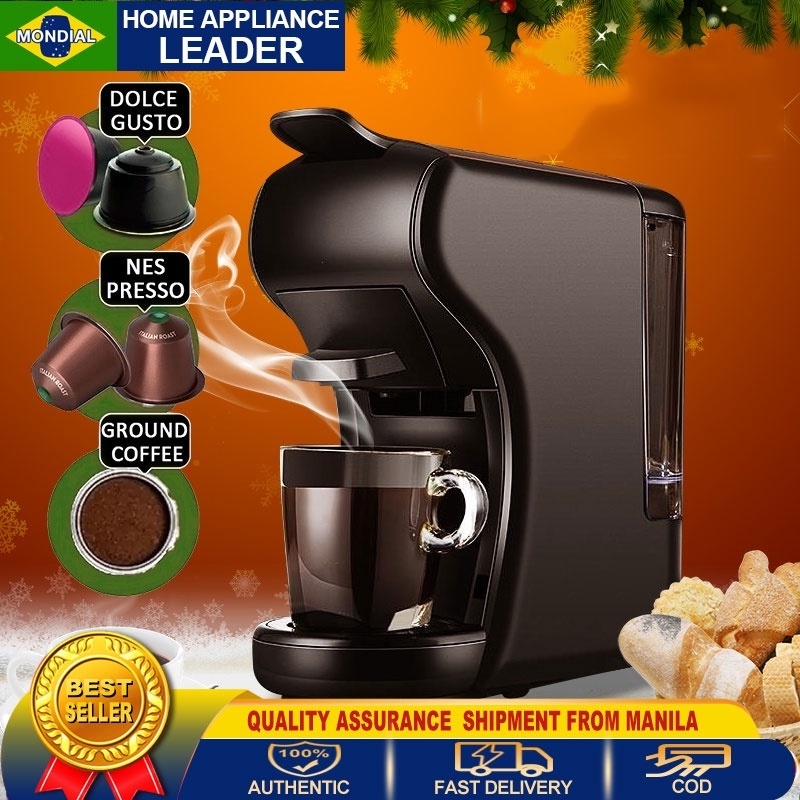 MONDIAL 3-in-1 Espresso Coffee Maker for Capsule/Ground Coffee ...