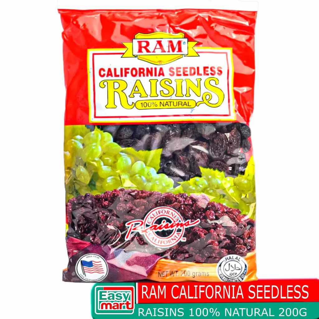 Easy.Mart Ram California Seedless Raisins 100% Natural 200g | Shopee ...