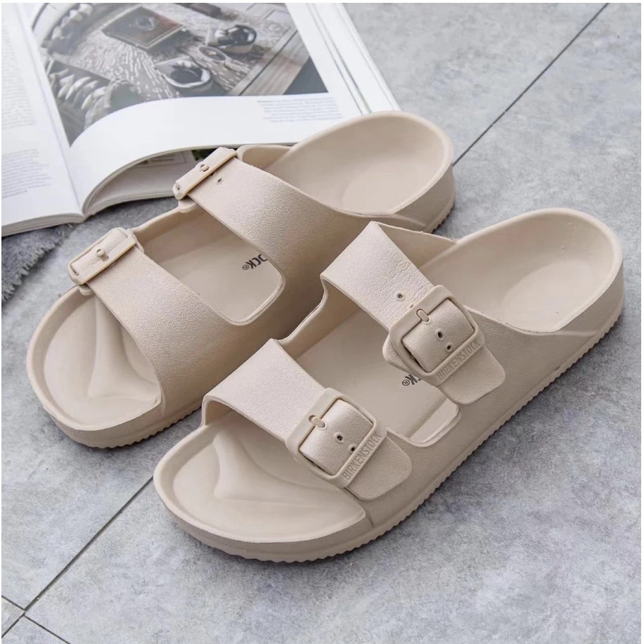 Korean Slippers For Women Trendy Two Strap EVA Unisex Slippers【add 1 ...