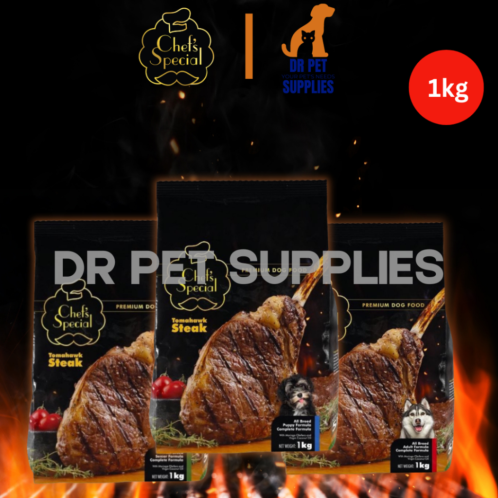 1kg Chef's Special Chef Special Premium Dog Dry Food Tomahawk Steak All ...
