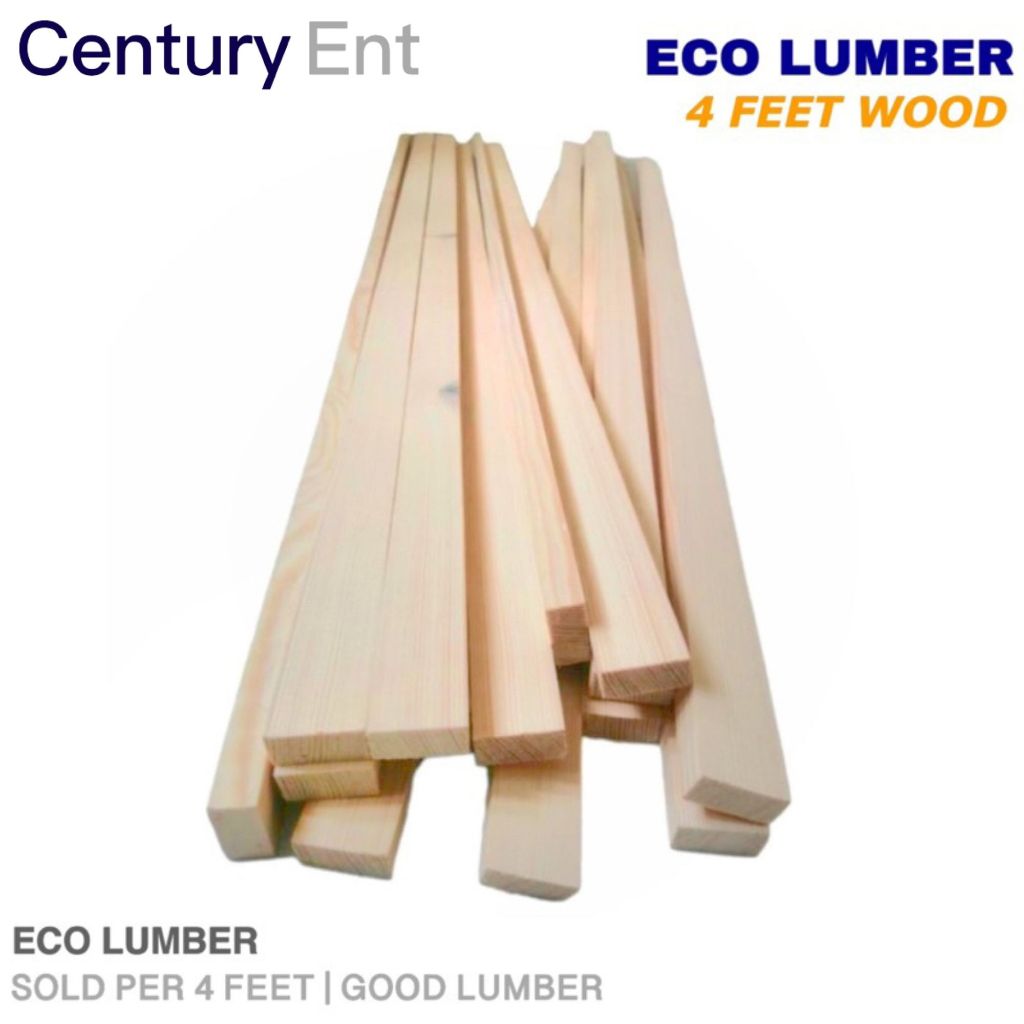 4FT | Eco Lumber | 4 Feet Length | Solid Wood Timber Strips Kahoy Eco ...