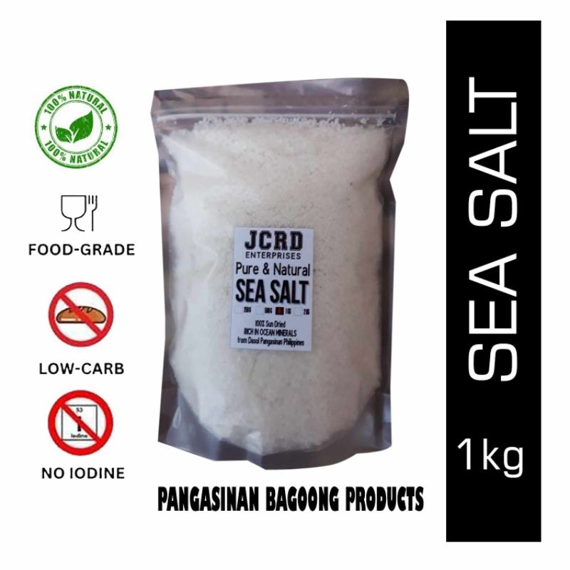 Pangasinan Premium Sea Salt 1Kg Pure ( Home of Quality Salt ) | Shopee ...