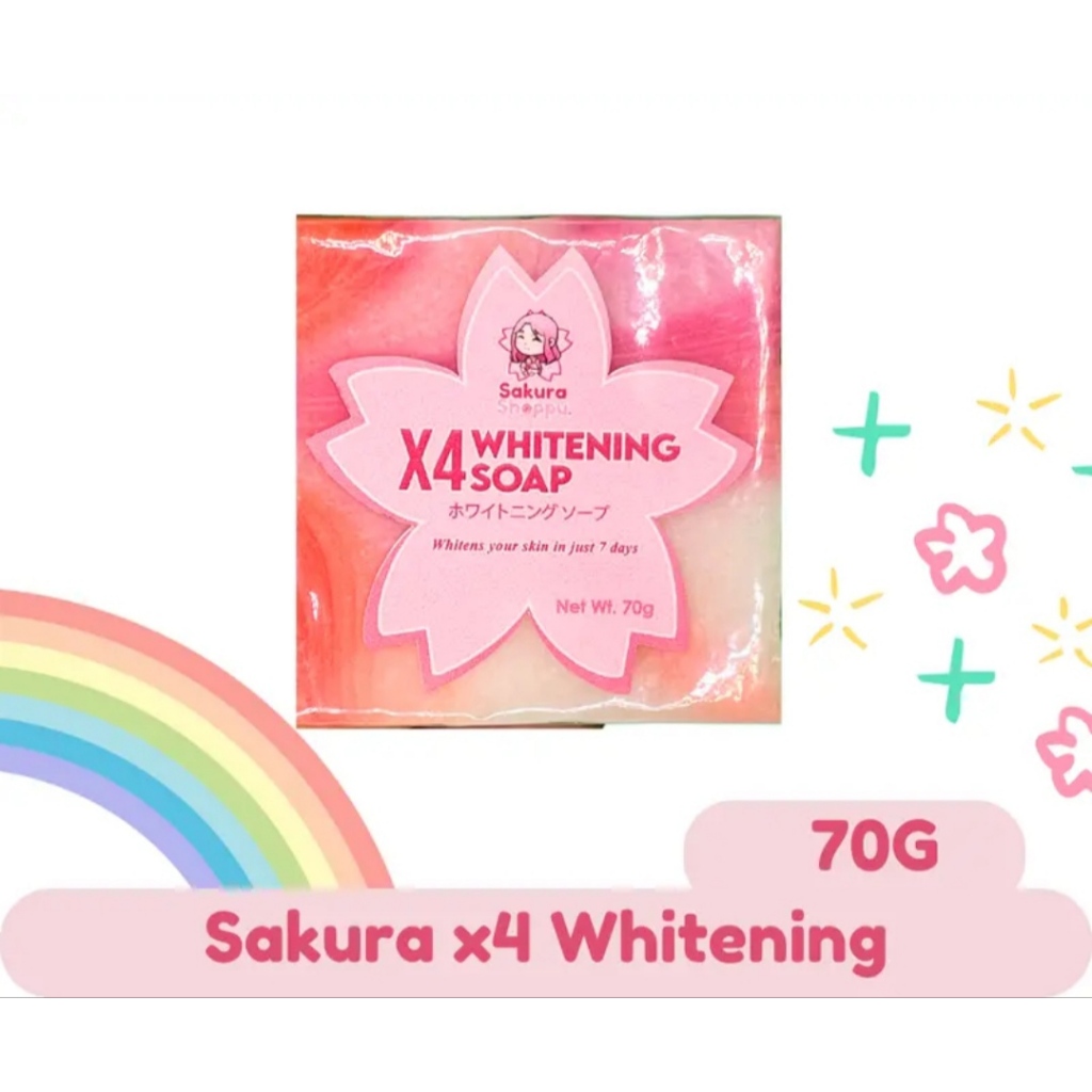 SAKURA SHOPPU X4 WHITENING SOAP 70g | Shopee Philippines