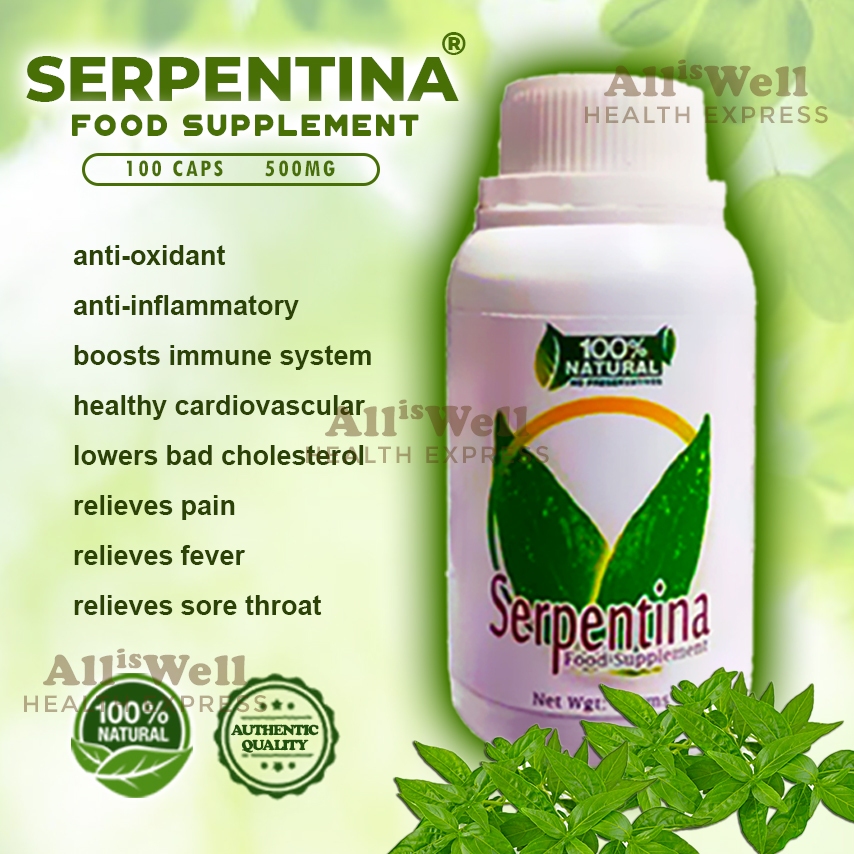 Serpentina Capsule Original 500mg Herbal Natural Organic Food ...