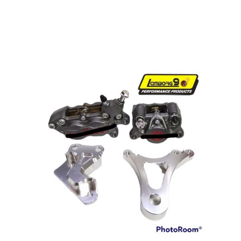 2 pot caliper R150 front set and rear set Thailand made (220mm rios ...