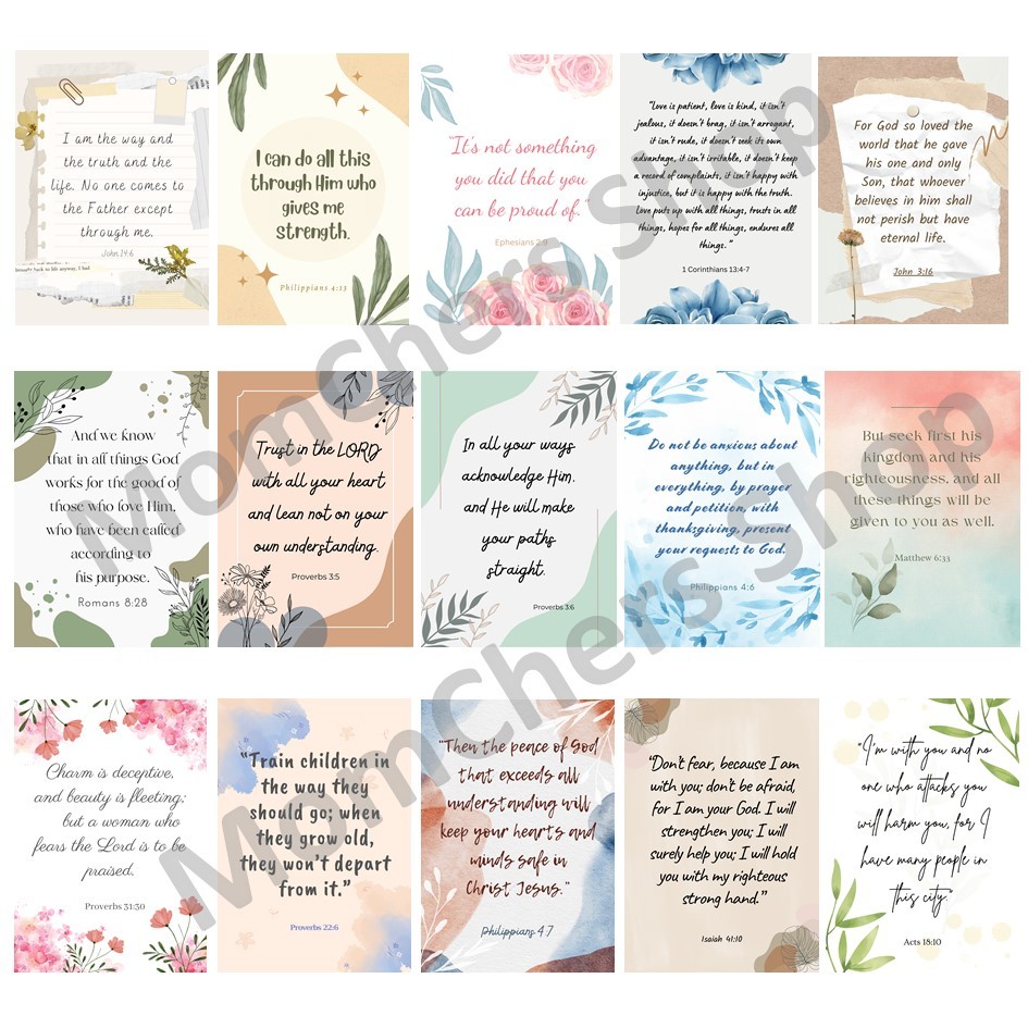 Laminated Bible Verses Poster Wall Decoration | Shopee Philippines