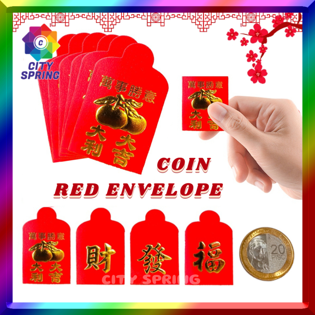 25pcs/set Coin Angpao Small Coin Envelope Mini Red Envelope Cute Ampao ...
