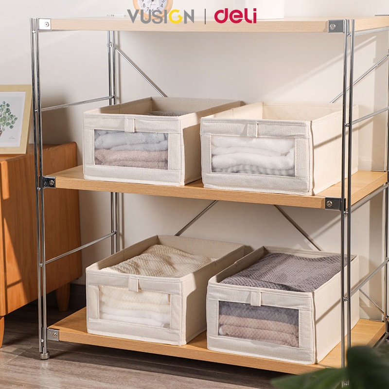 Vusign by Deli VS514 Clothing Storage Box White 1PCS | Shopee Philippines
