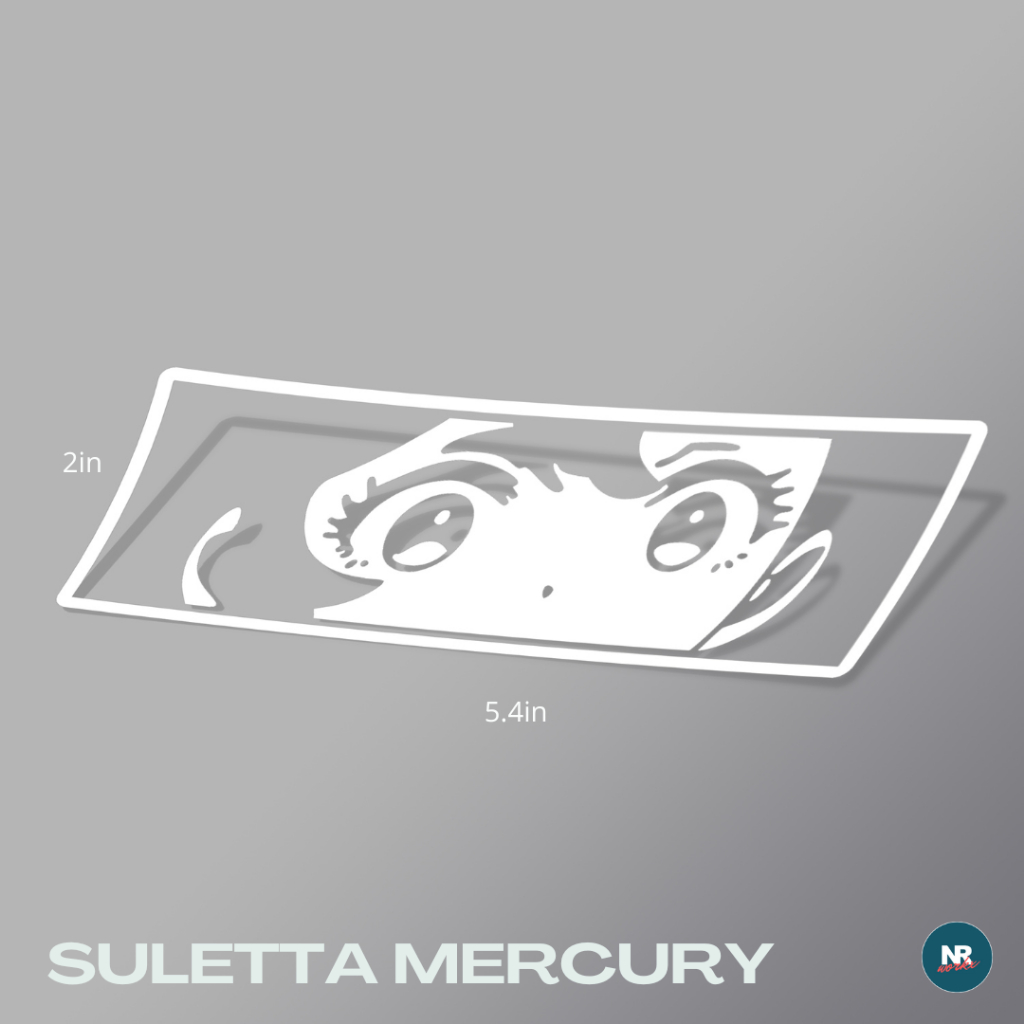 Suletta Mercury Vinyl Decal Witch From Mercury Gundam Gunpla Anime ...