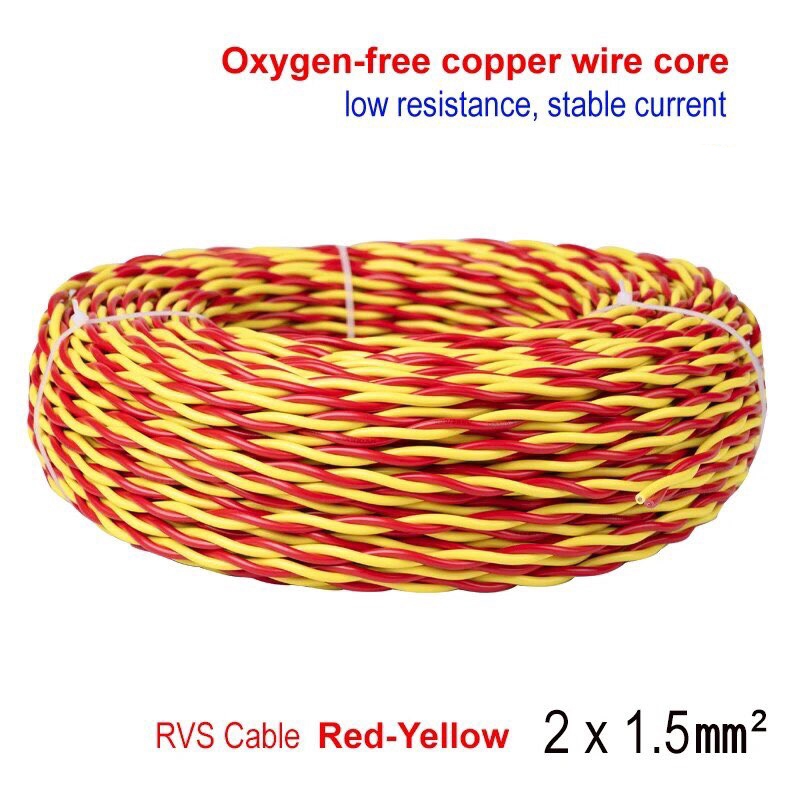 2 Core Colorful Power Cable 100 Meters RVS Copper Wire 16AWG Waterproof ...