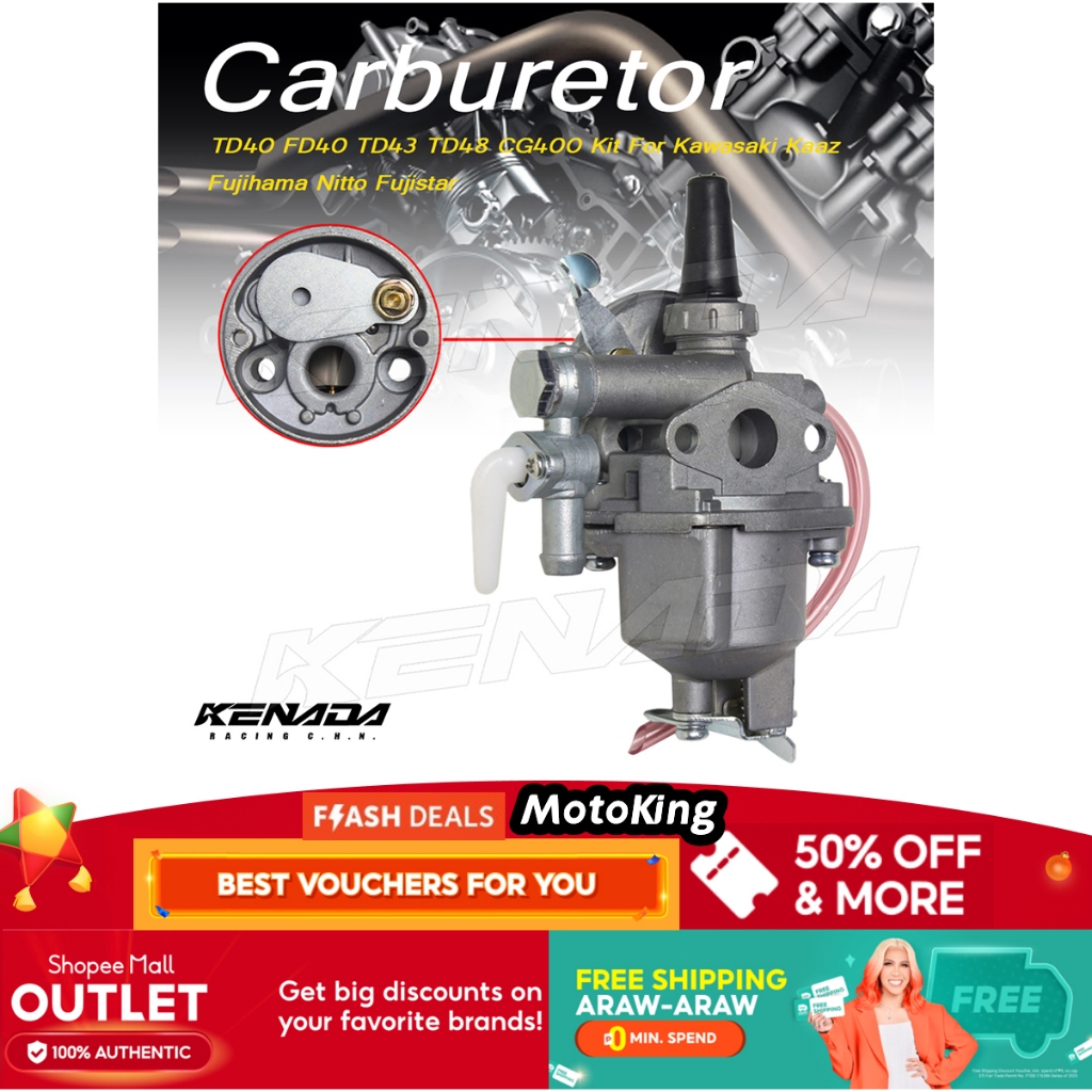 【12H SHIP】Kawasaki TD40 Carburetor Lawn Mower TD40 FD40 TD43 TD48 CG400 ...