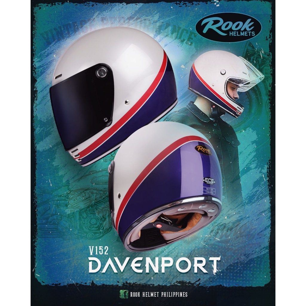 ROOK HELMET CLASSIC V152 GRAPHIC COLORS | Shopee Philippines