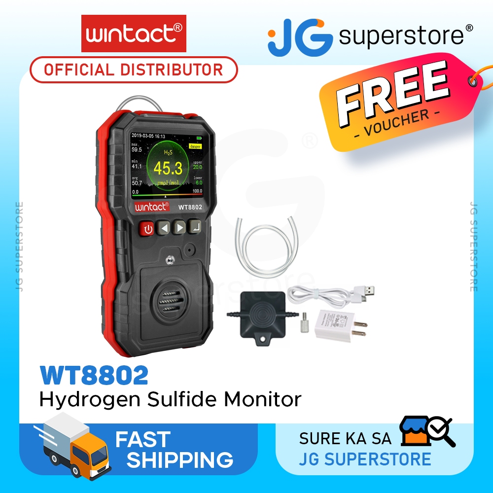 Wintact WT8802 Hydrogen Sulfide Gas Monitor Meter, Detachable Funnel Plate | Shopee Philippines