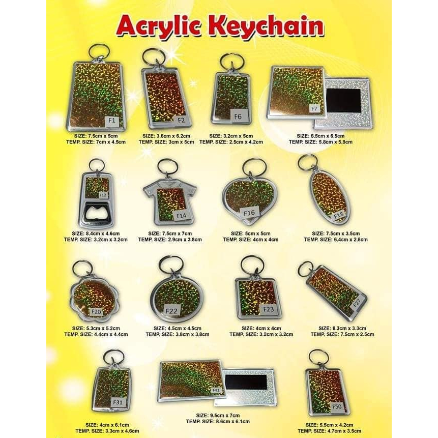 (50pcs)Acrylic Keychain Photo Frames opener, magnet , house, flower ...