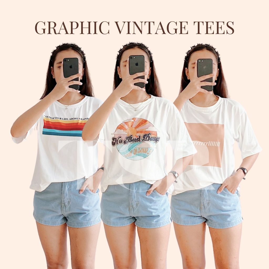 TSR Graphic Vintage & Statement Tees (Best Seller Trendy Korean ...