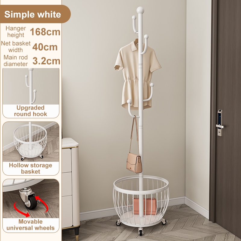 Metal Coat Rack Sabitan ng damit Bedroom Clothes Hanger Rack Bag Rack ...