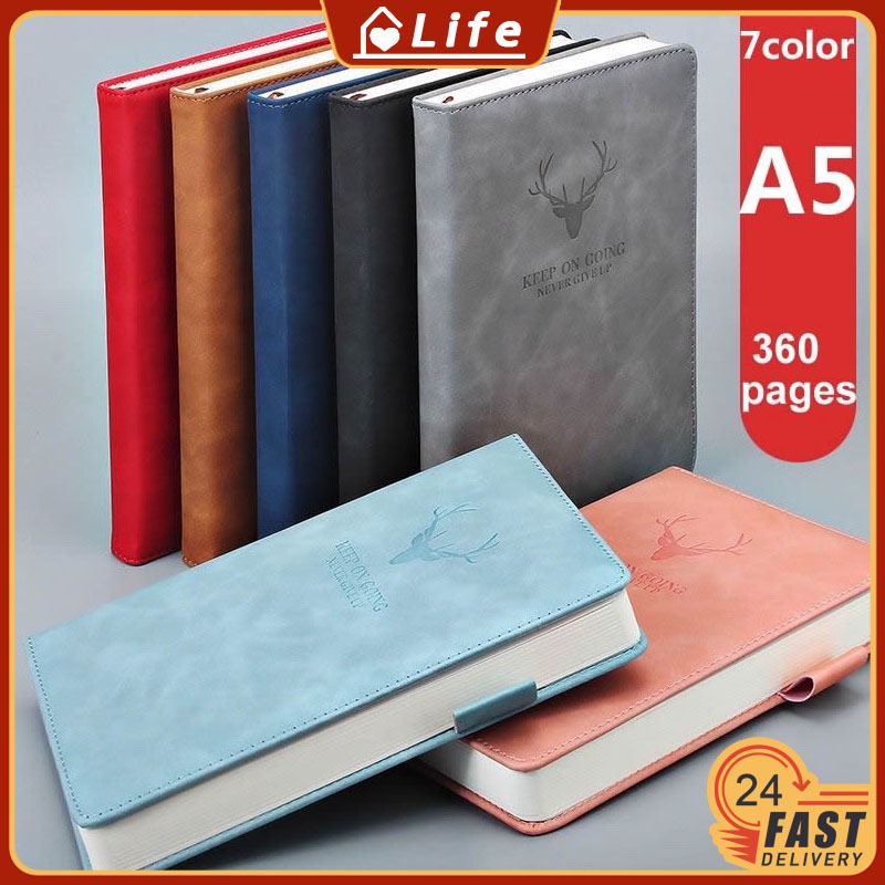 A5 Note Book Pad Individuality Magnetic Snap Side Retro Leather Office ...