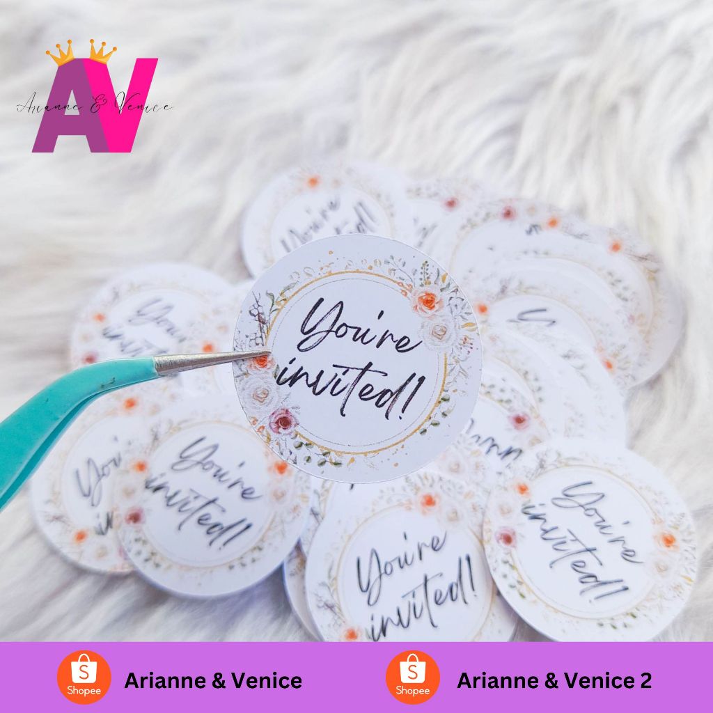 Customized Wedding Stickers Birthday You are Invited Invitation ...