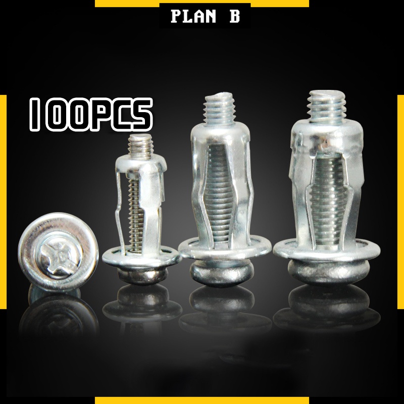 100pcs M4 M6 Petal Rivet Lock Nuts With Screw Jack Nuts For Car License ...